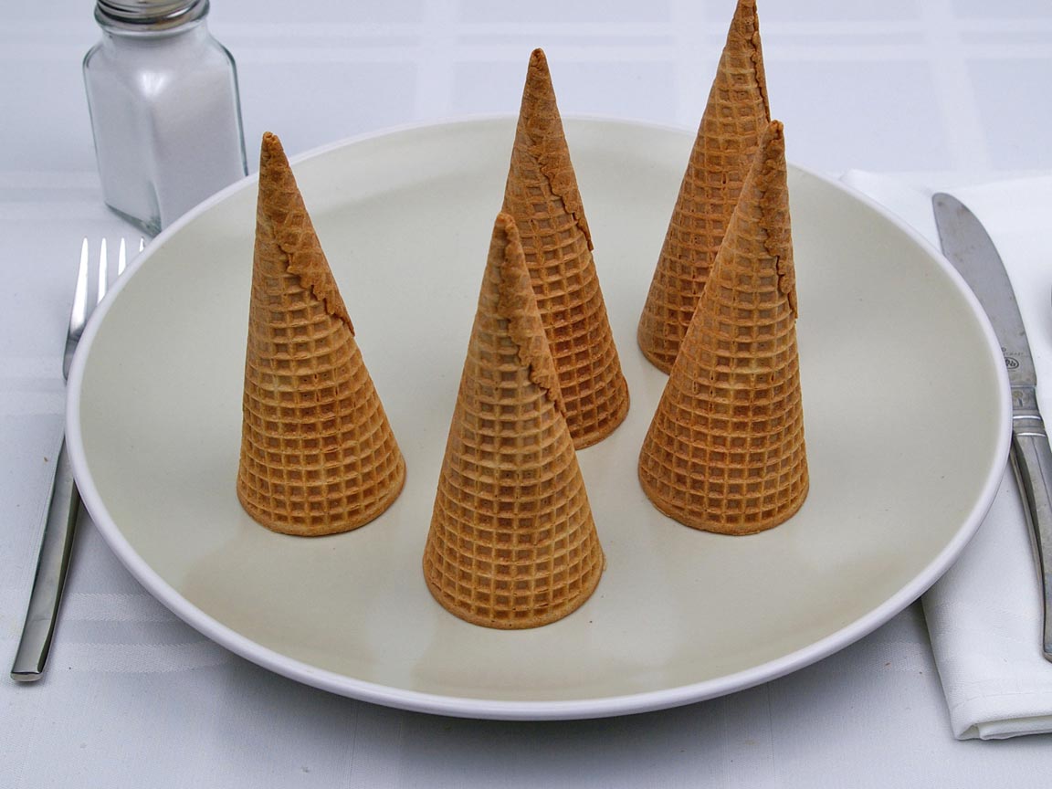 Calories In 5 Cone s Of Sugar Ice Cream Cone 